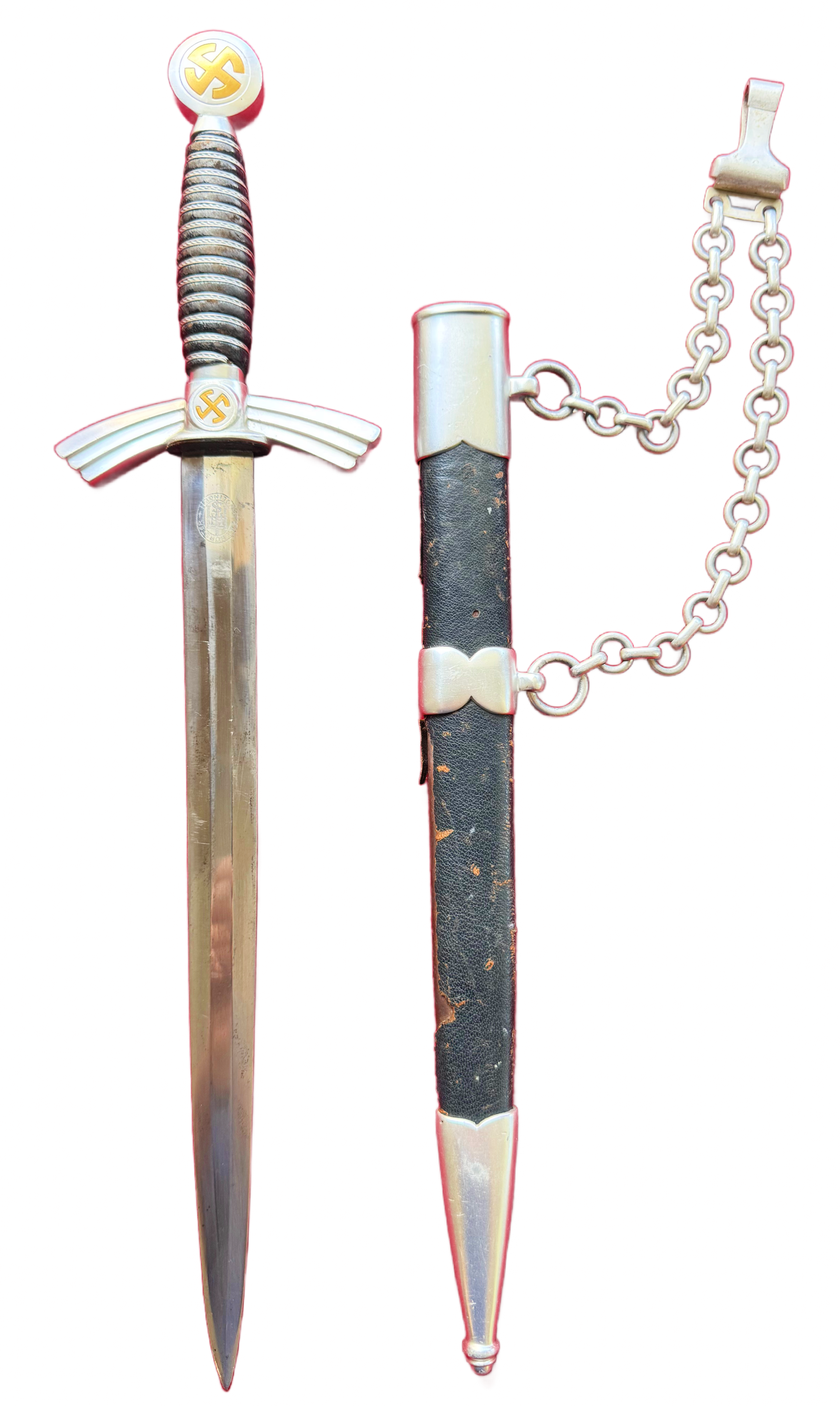 WW2 German Luftwaffe 1st Model Dagger E. & F. Hörster with Scabbard ...